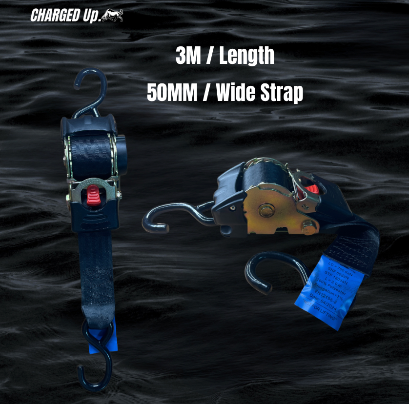 Auto Retract Strap - 3 Metre x 50MM – Charged Up Shop